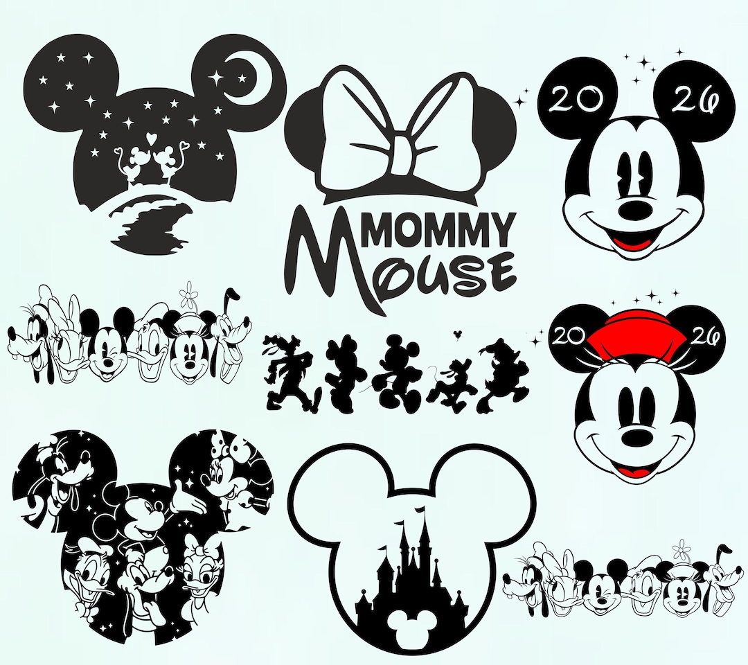 Mouse Vector SVG Bundle, Clipart, Layered Digital File SVG for Cutting ...