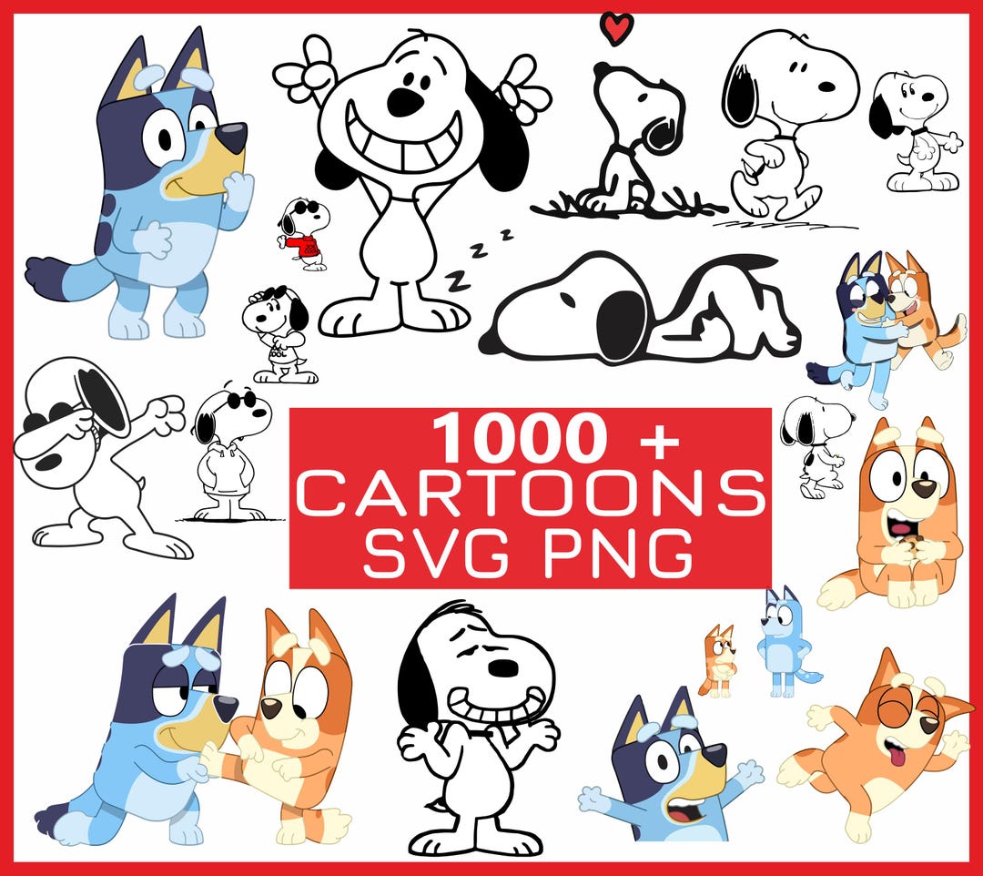 1000+ Cartoon Mega Bundle PNG Files With Cartoon Characters, Cartoons ...