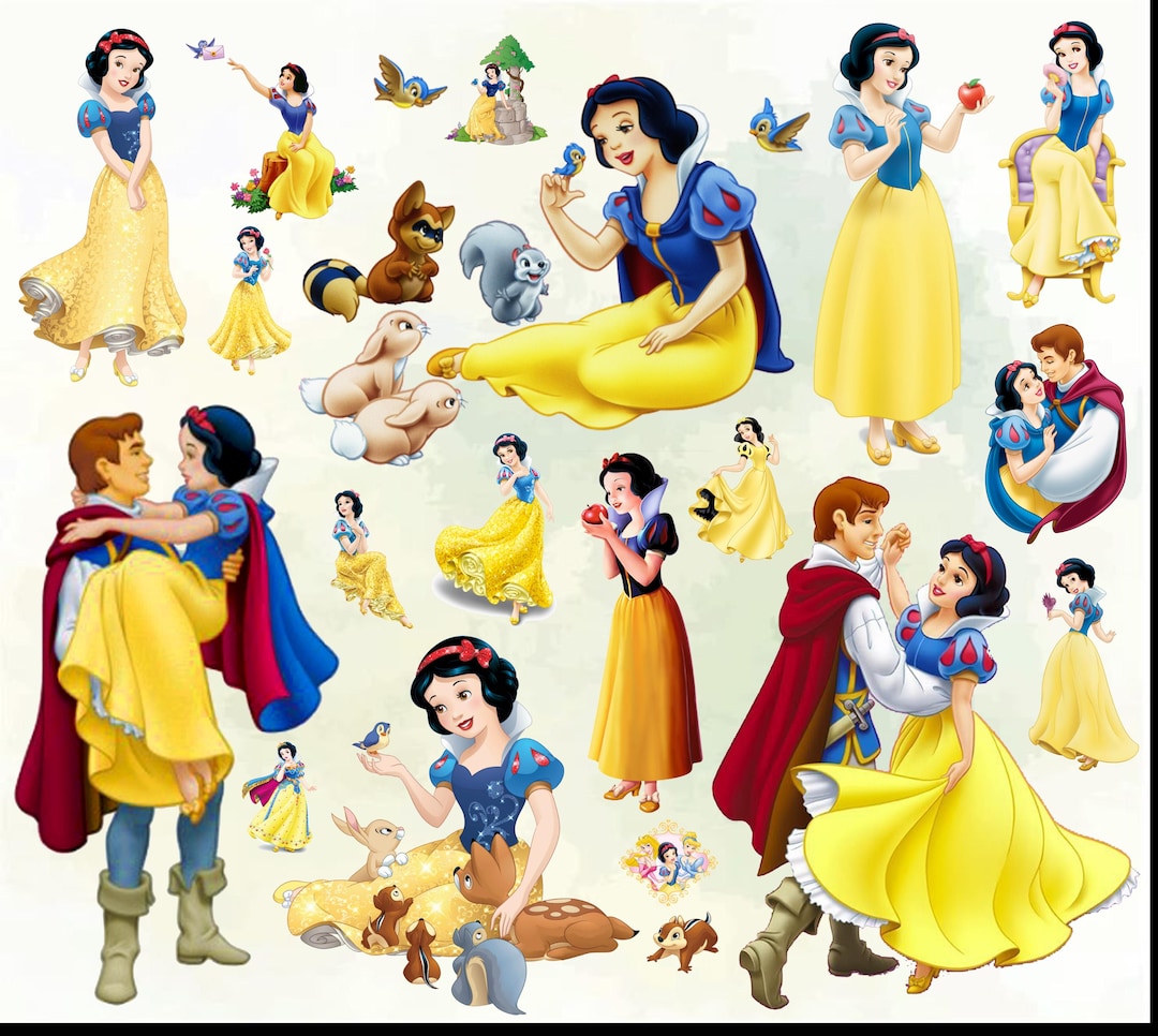 Snow White Clipart Bundle, Princess PNG, Kids Art (digital Download) - Etsy