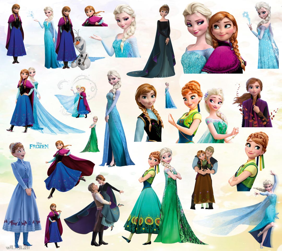 Frozen Elsa Anna Olaf PNG Clipart, Sublimation Designs (digital ...