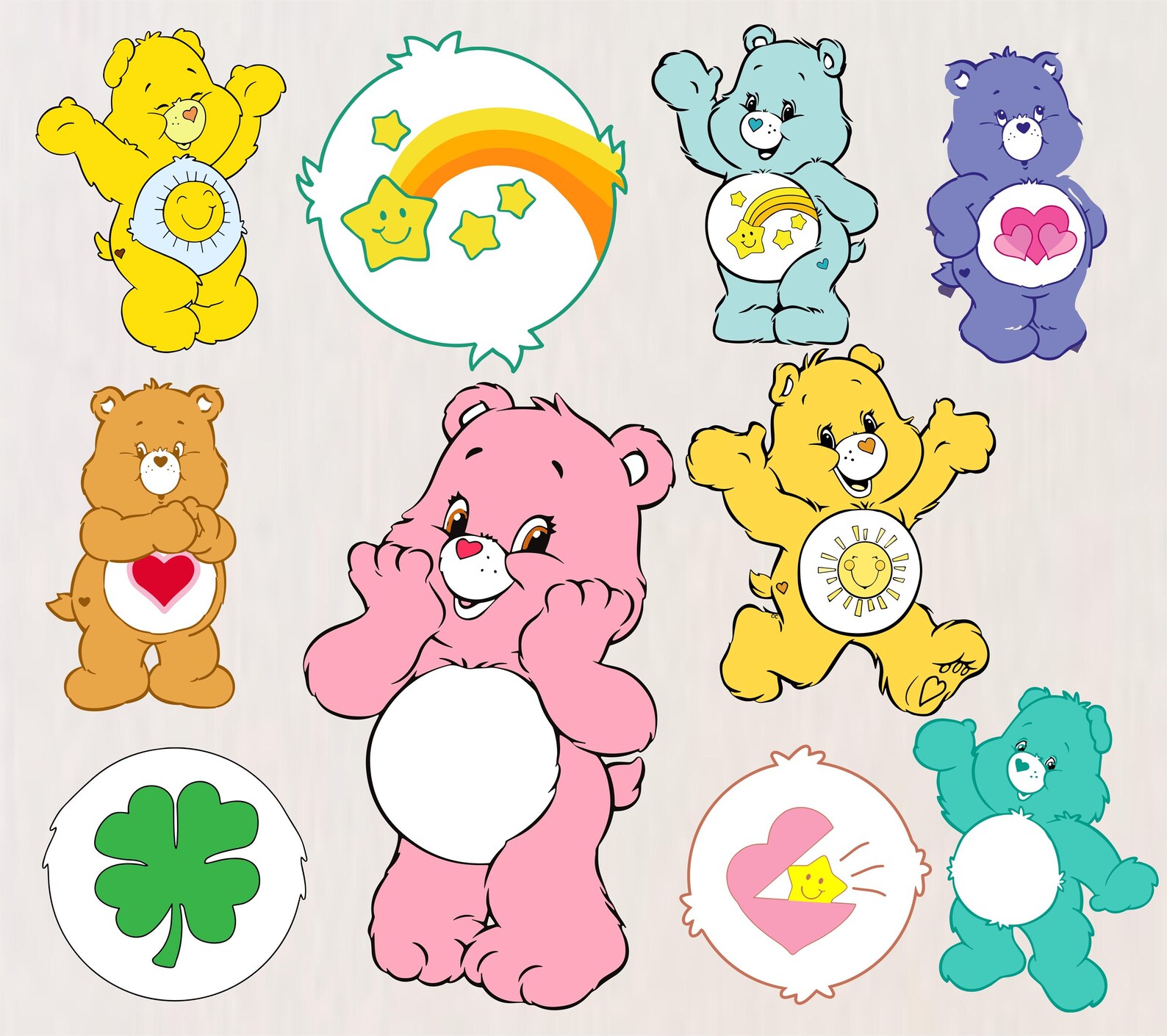 80s Cartoon Character SVG PNG Bundle, Retro Clipart (digital Download ...