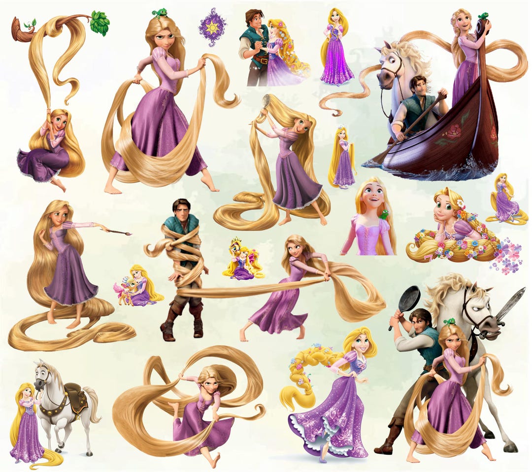 Rapunzel PNG Clipart Bundle, Tangled Princess (digital Download) - Etsy