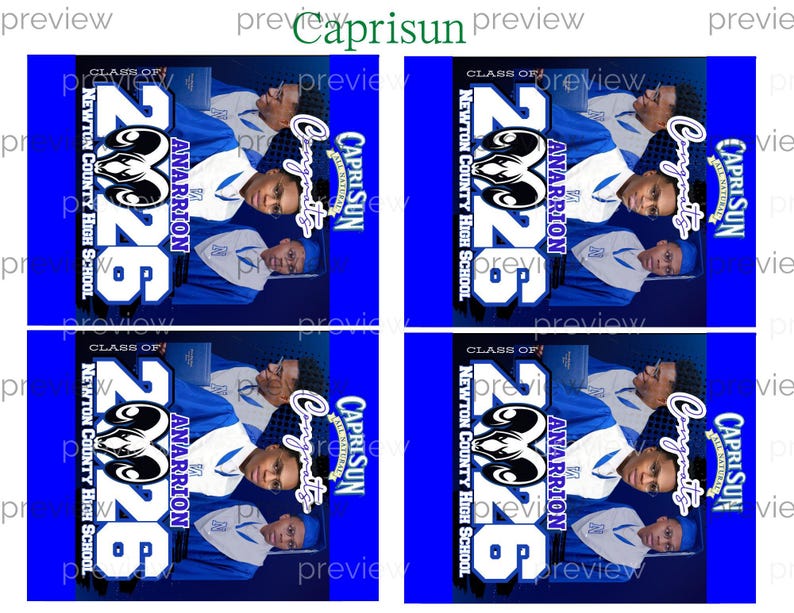 Navy Blue 2026 Graduation Party Favor Template - Editable Chip Bag ...