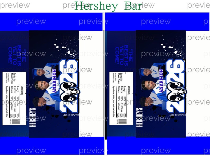 Navy Blue 2026 Graduation Party Favor Template - Editable Chip Bag ...