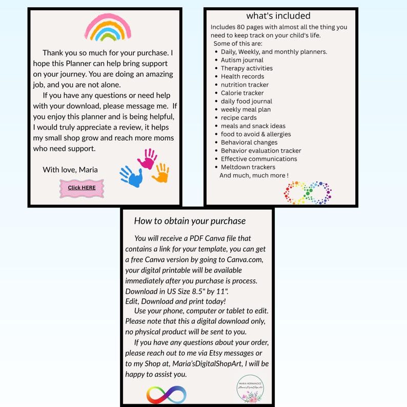 Autism Printable Planner - Visual Routine Schedule & Behavior Tracker ...
