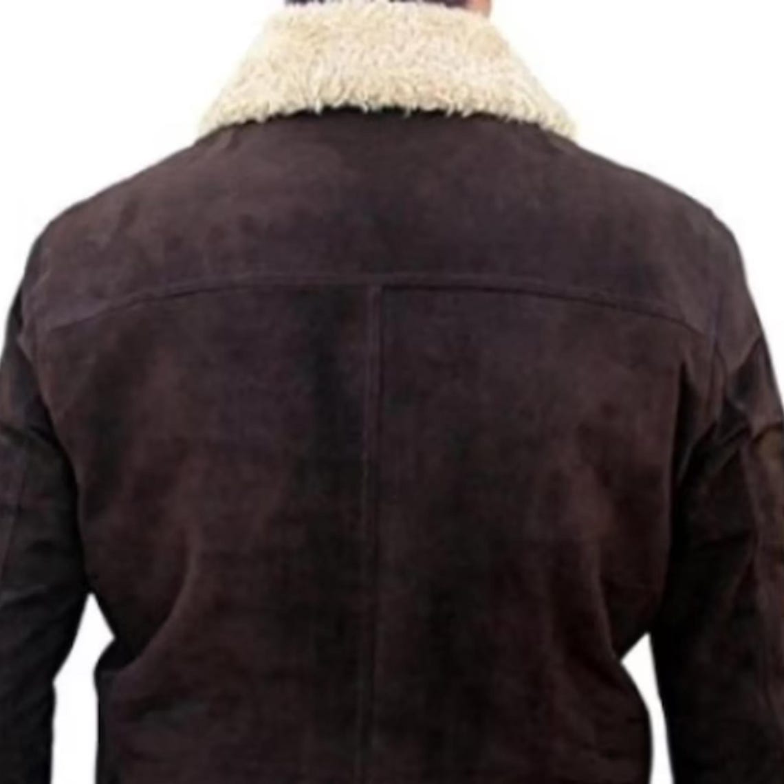 Rick Grimes Inspired Suede Jacket | Faux Fur Collar Biker Coat ...