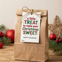 EDITABLE A Little Christmas Treat for Someone so Sweet Gift Tags ...