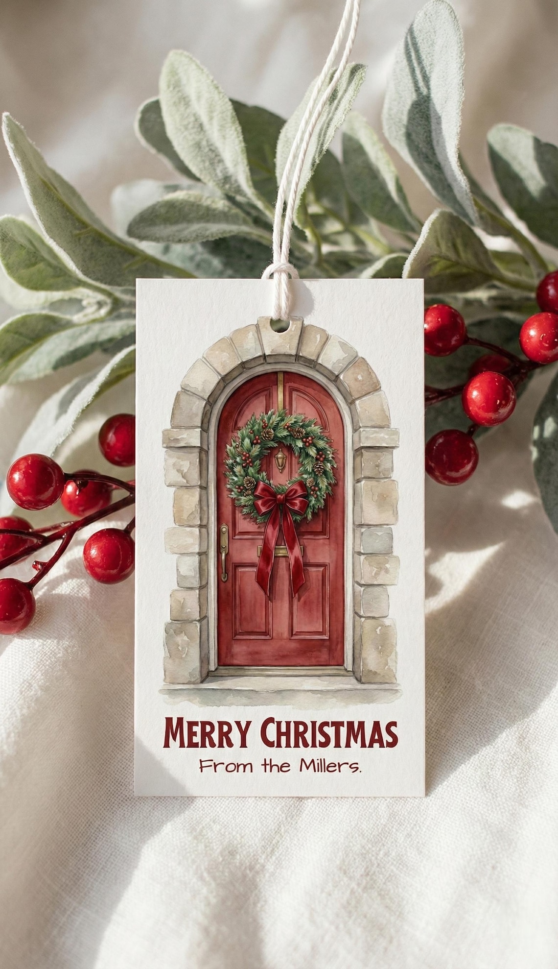 Editable Christmas Gift Tags Printable, Custom Holiday Favor Labels ...