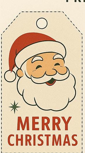 Retro Christmas Gift Tags Printable | Vintage Holiday Labels (PDF) - Etsy