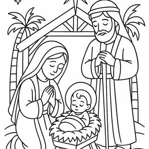 Nativity Coloring Pages for Kids | Christian Christmas Coloring Sheets ...