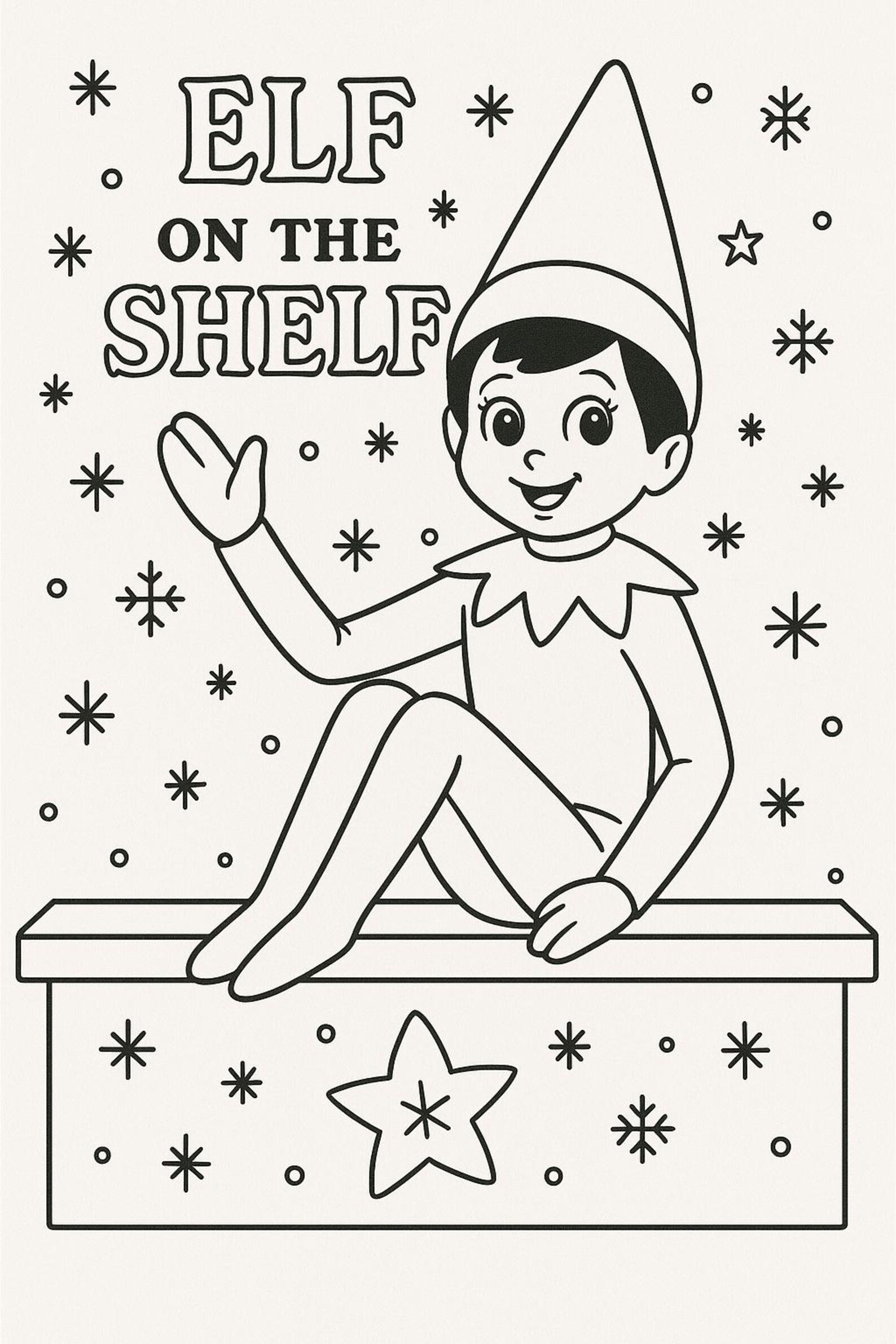 Elf Coloring Pages Bundle | 8 Christmas Activity Sheets (instant ...