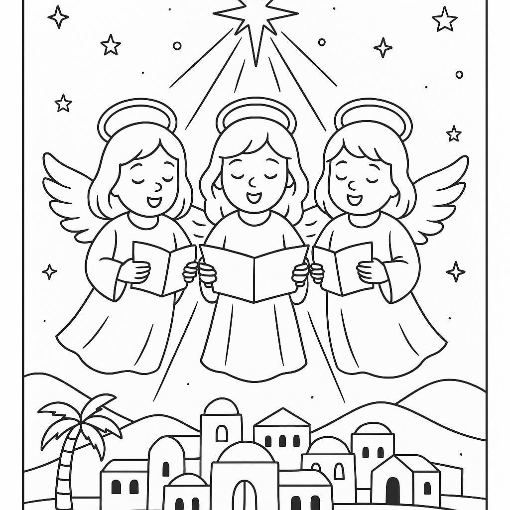 Nativity Coloring Pages for Kids | Christian Christmas Coloring Sheets ...