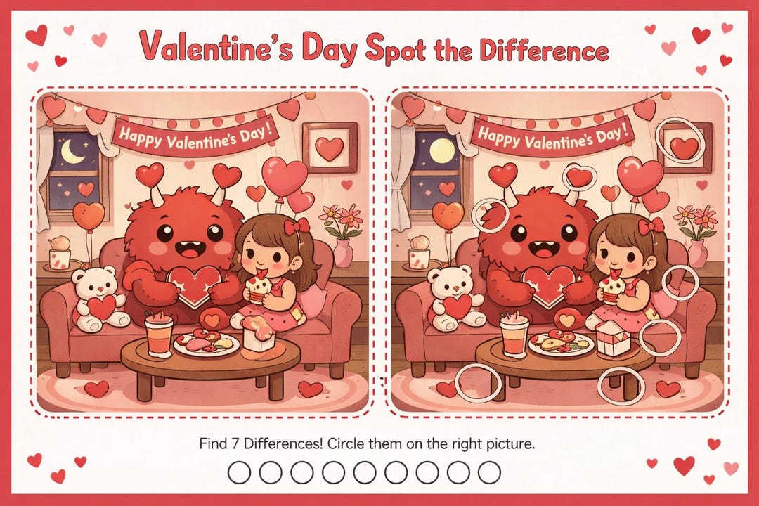 Valentine Puzzle Pack for Kids – Mazes, Word Search & Spot the ...