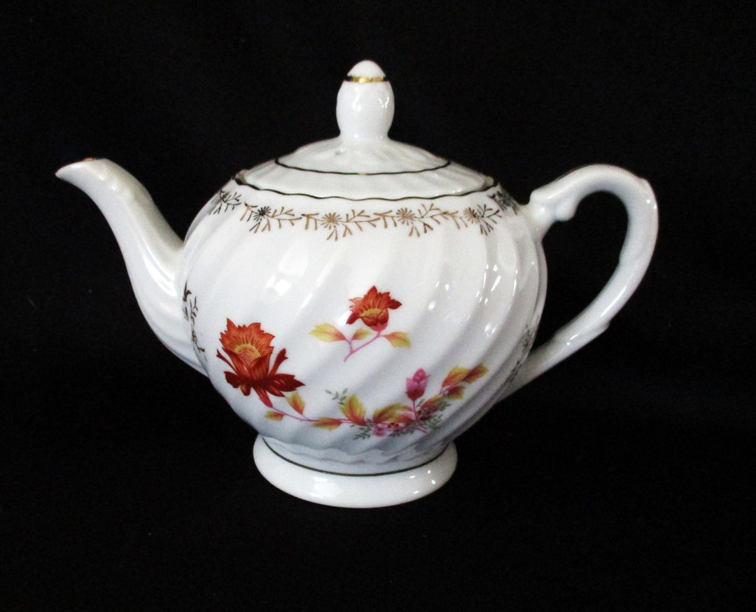 Toscany White Tea Pot, Fine China, Tea Party, Gift, 2 Cup Capacity ...