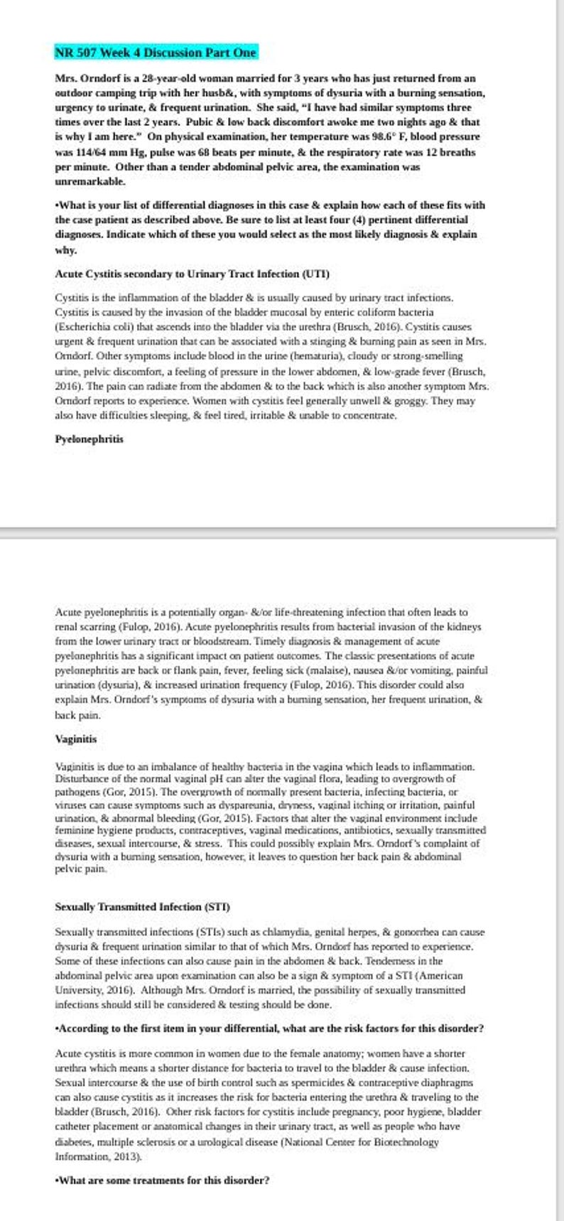NR 507 Advanced Pathophysiology Study Guide – Weeks 1-5 (2026 Edition ...