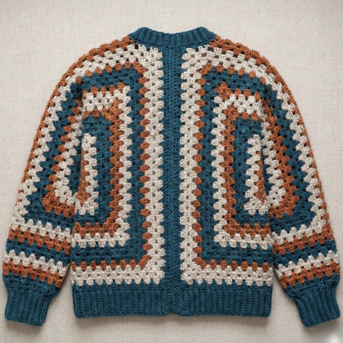 Crochet Granny Hexagon Cardigan Pattern : Modern Hexi Sweater Jacket ...