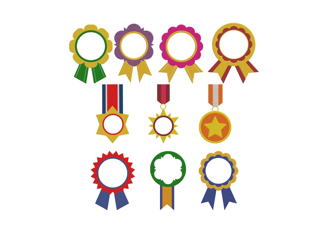 Winner Star Medal Award Embroidery Design, Meddle Machine Embroidery ...