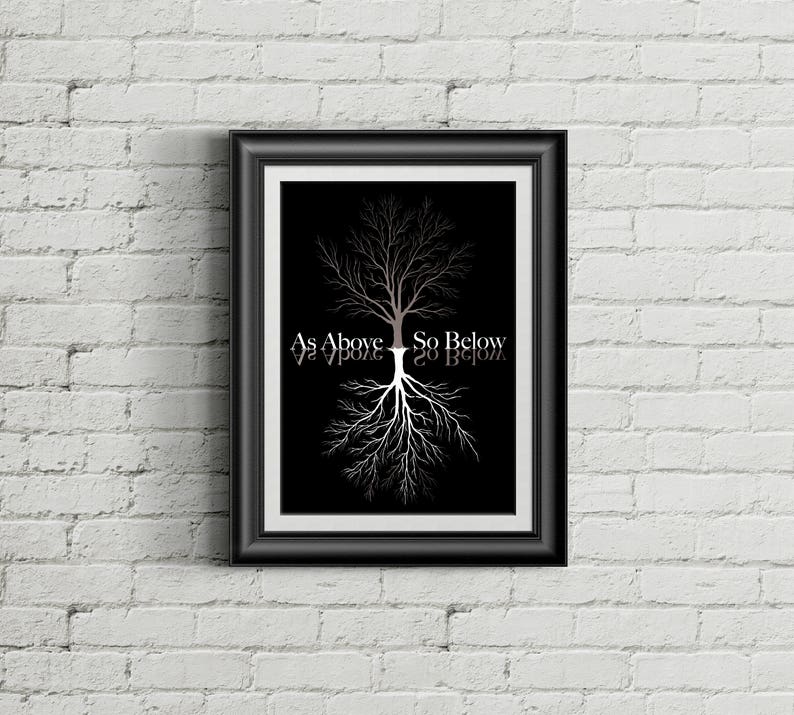 As Above so Below Wall Art Print Printable Digital Instant - Etsy Ireland