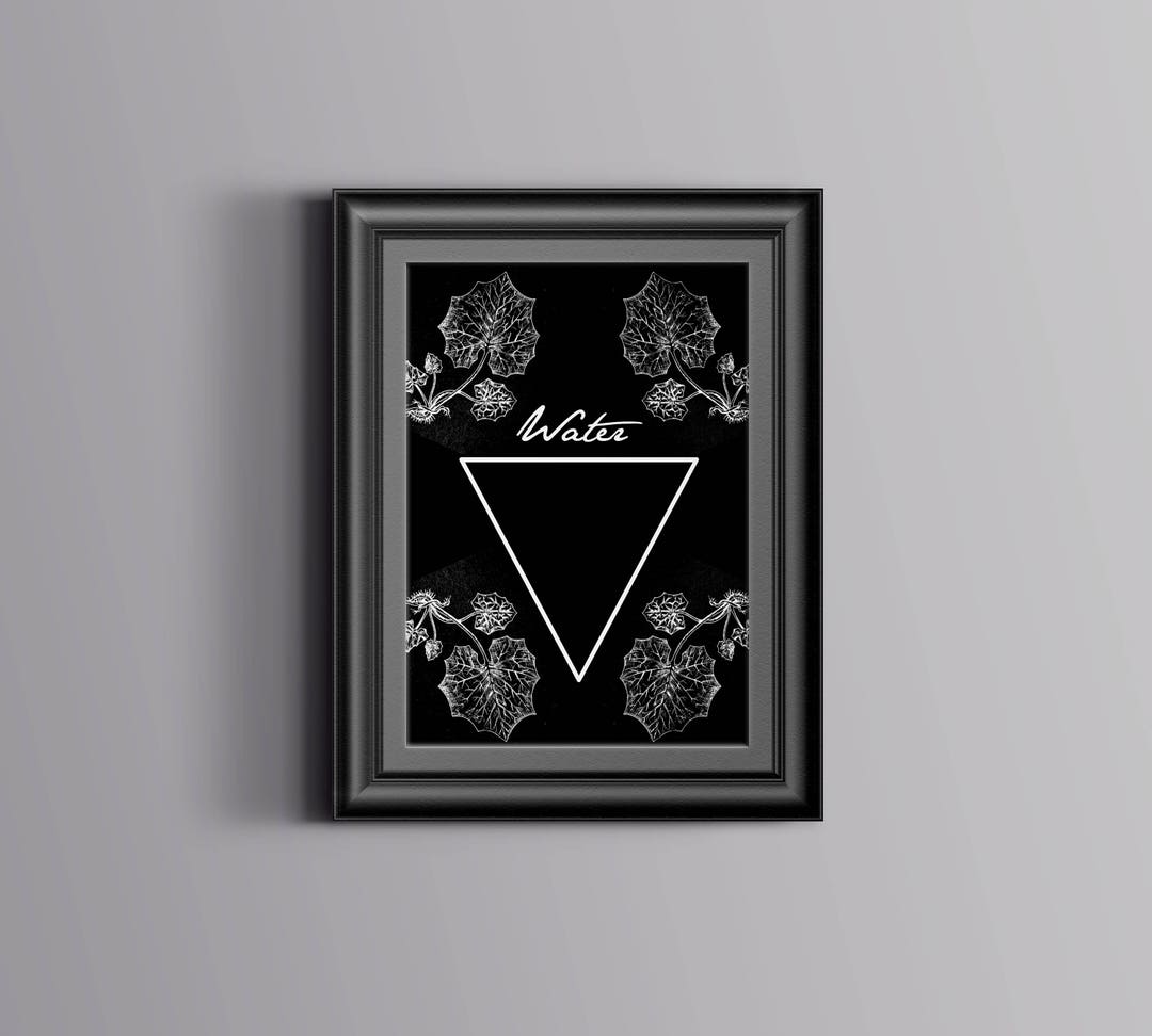 Water Element Triangle Art Print Printable Digital Instant Download ...