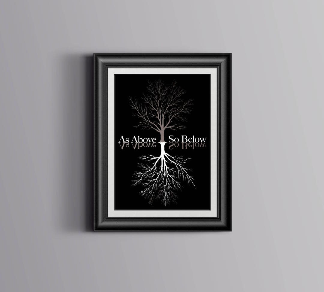 As Above so Below Wall Art Print Printable Digital Instant Download ...