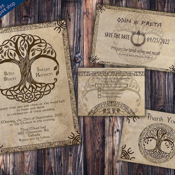 Viking Wedding Invitations - Etsy