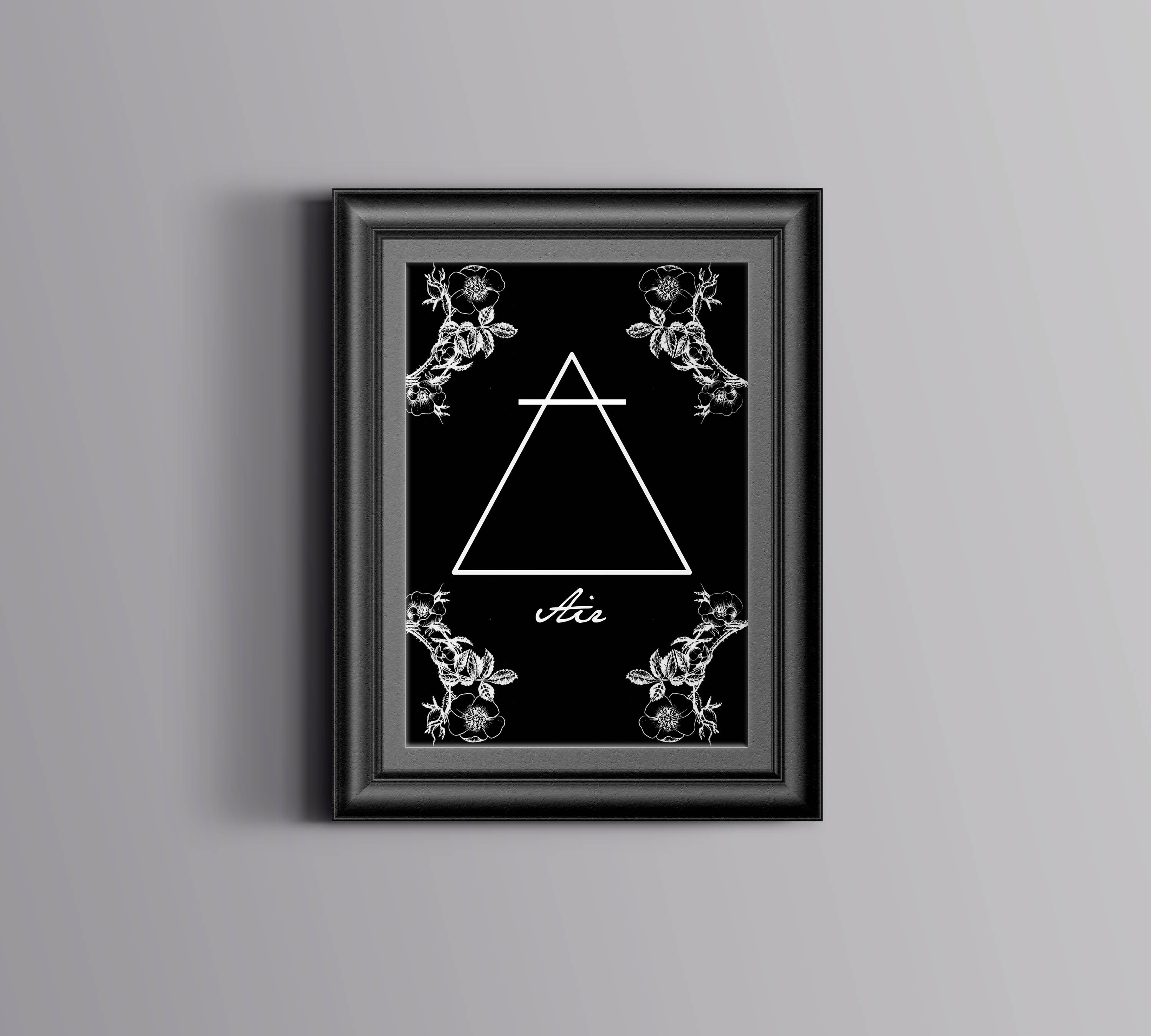 Air Element Triangle Art Print Printable Digital Instant | Etsy