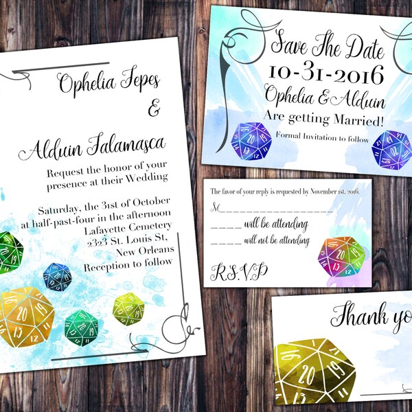 Dungeons and Dragons Wedding Invitations - Etsy