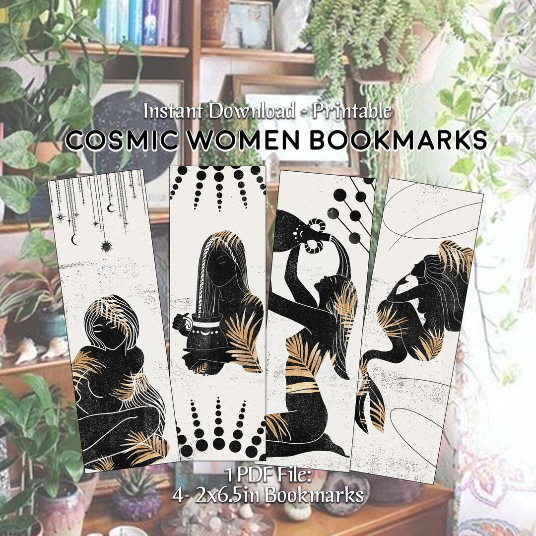 Cosmic Women Bookmarks| Watercolor Bookmark| Modern Bookmark | Presents ...