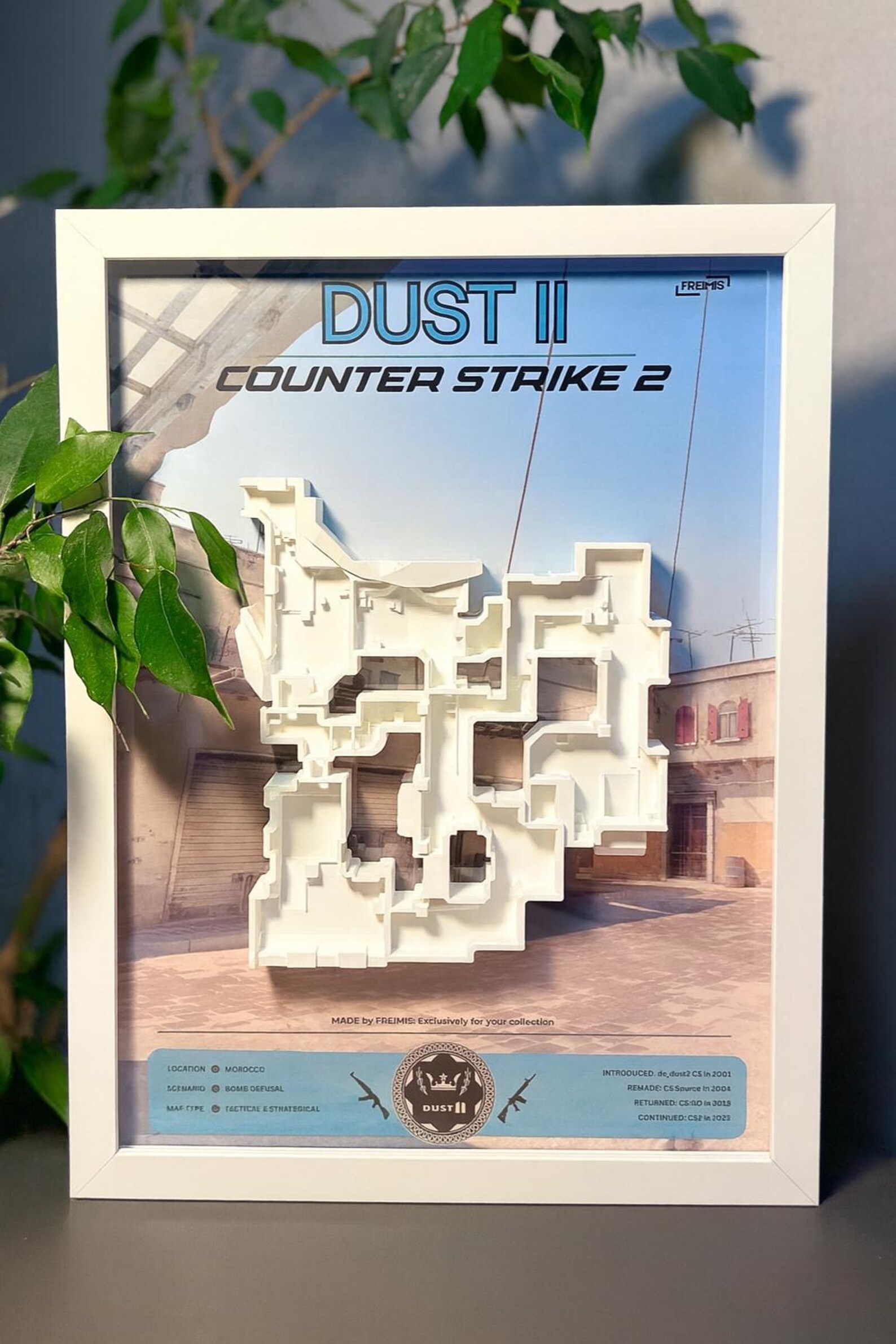 Counter Strike 2 (CS:GO) - 3D ,,dust Ii" Map Collectible A3 Size Poster ...