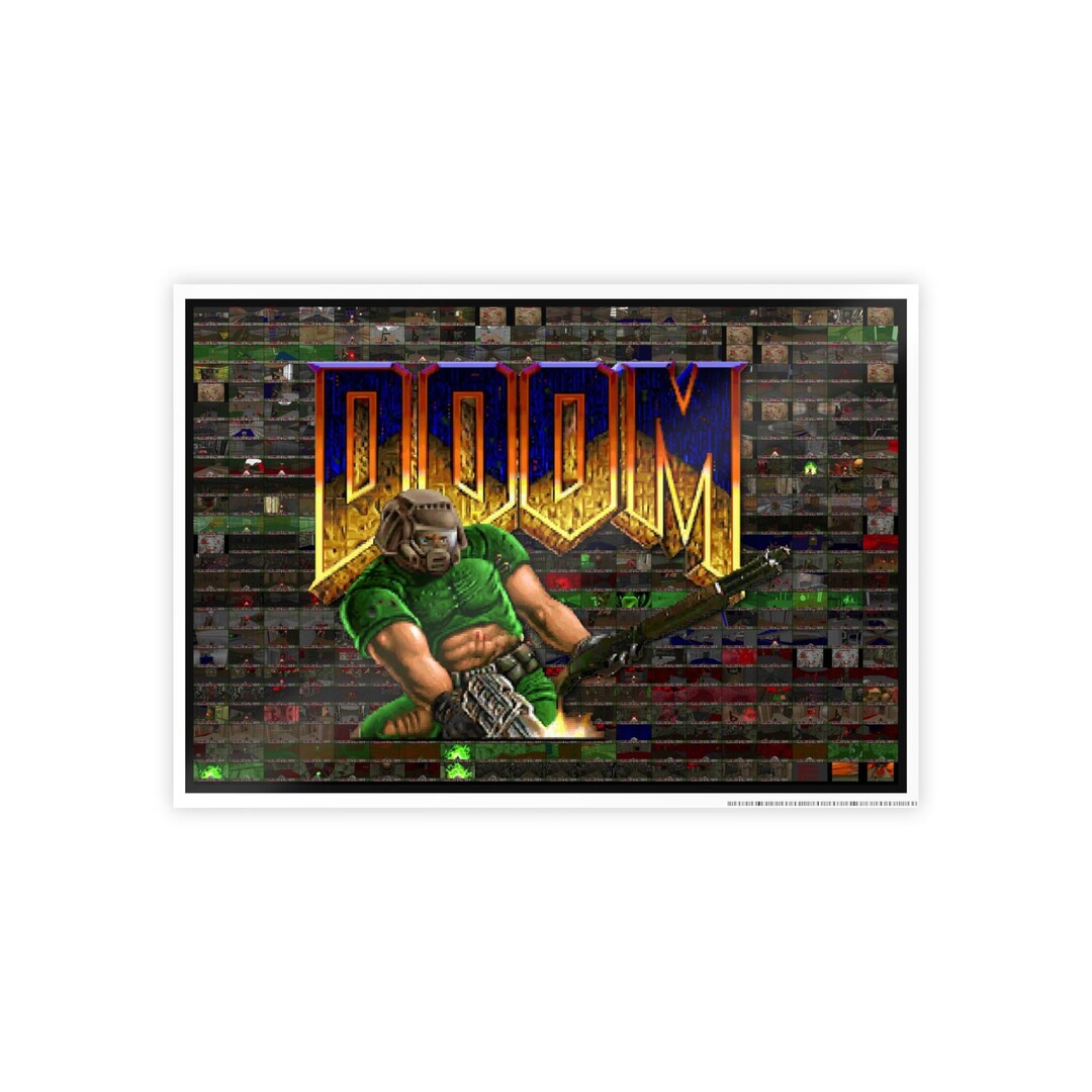 DOOM 1993 Mosaic Wall Art - 380+ Pics - All Levels - 90s PC Gaming ...