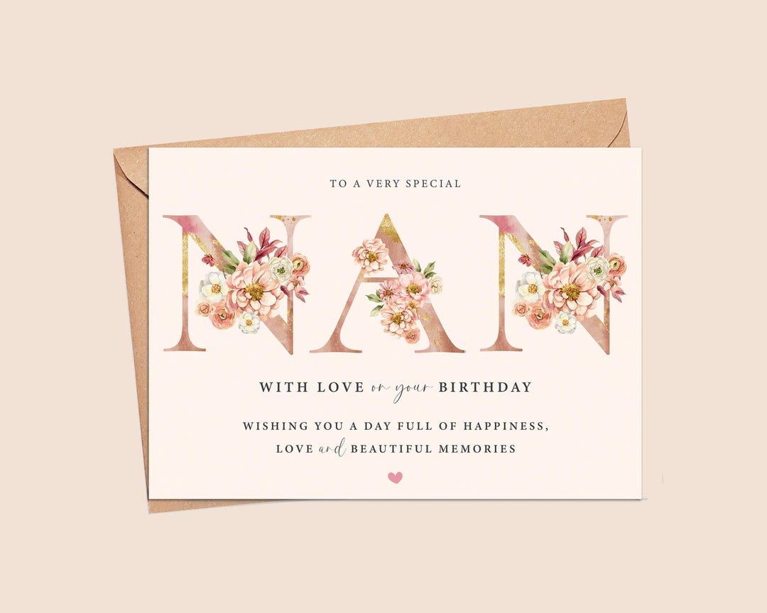 Nan Birthday Card - Special Nan - Birthday Gift - Happy Birthday ...