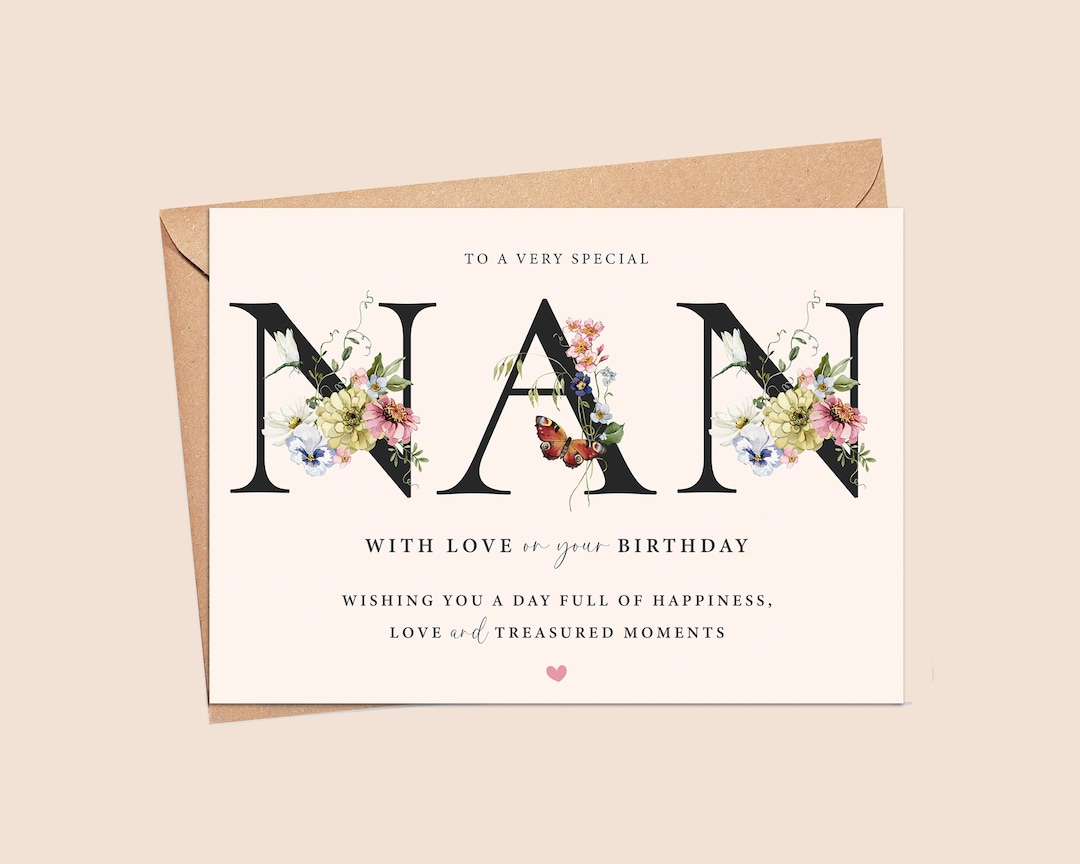 Nan Birthday Card - Special Nan - Birthday Gift - Happy Birthday ...