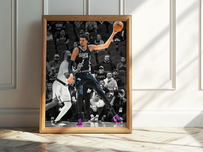 Victor Wembanyama Poster, Wemby Poster, NBA Basketball Phenom Wall Art ...