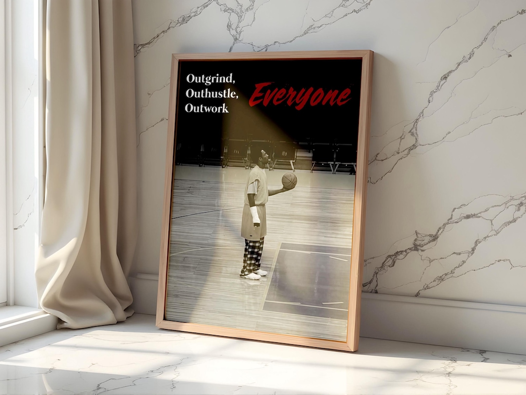 Outwork Everyone Poster, Kobe Bryant Poster, Motivational Quote Wall ...