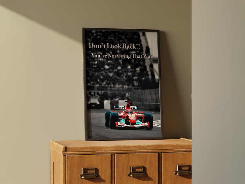 Michael Schumacher Motivational Poster, F1 Racing Legend Wall Art ...