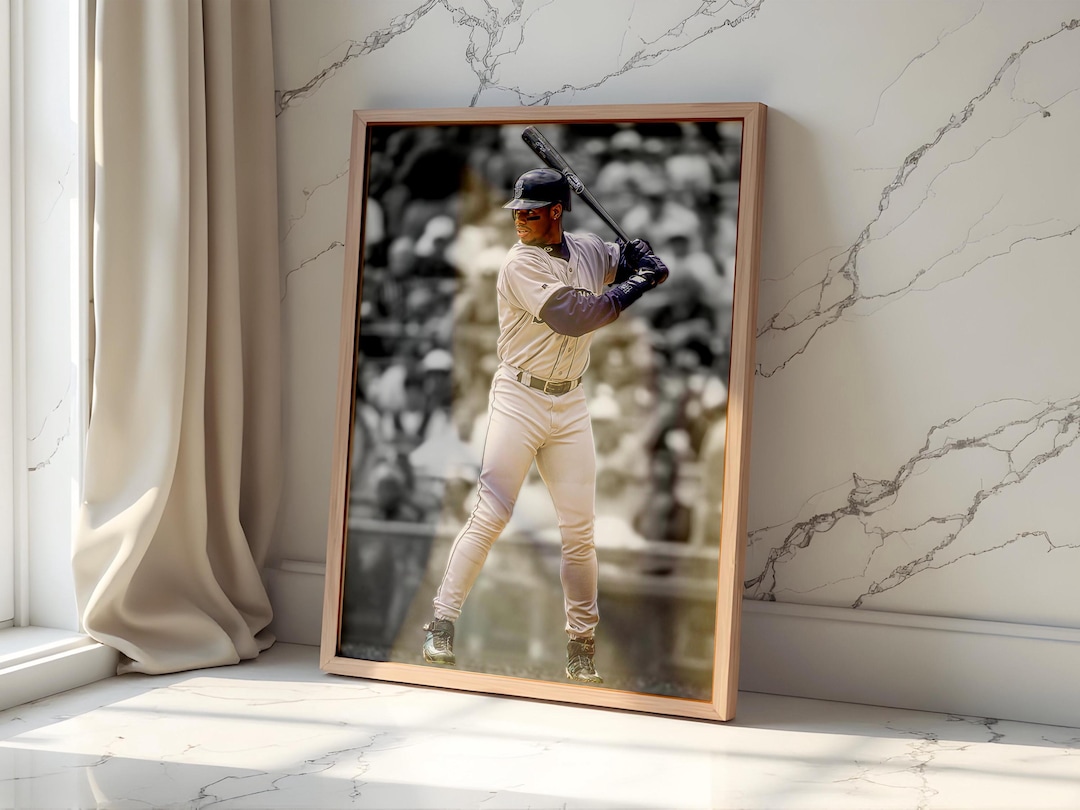 Ken Griffey Jr Poster, Baseball Legend Wall Art, Iconic MLB Outfielder ...