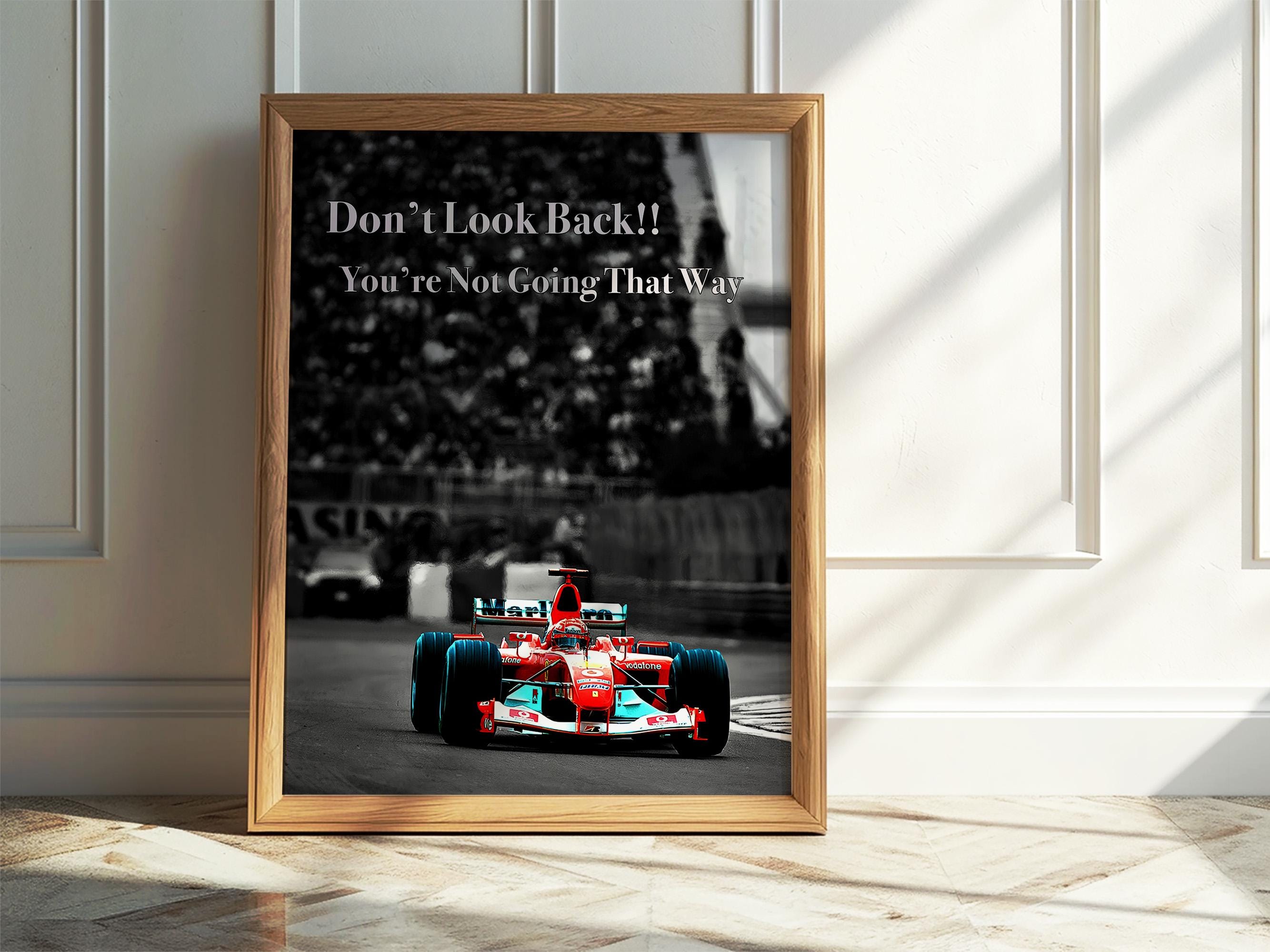 Michael Schumacher Motivational Poster, F1 Racing Legend Wall Art ...