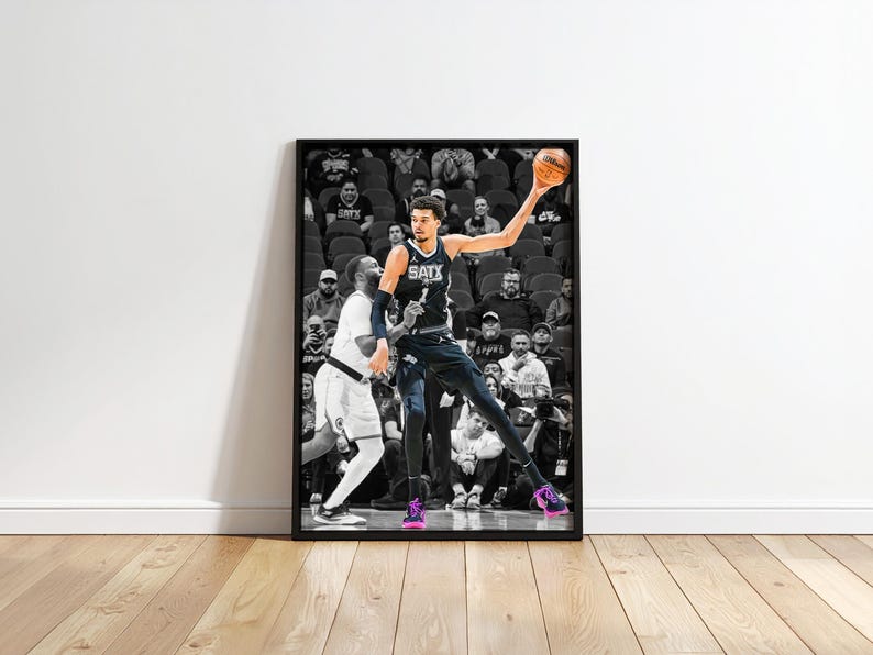 Victor Wembanyama Poster, Wemby Poster, NBA Basketball Phenom Wall Art ...