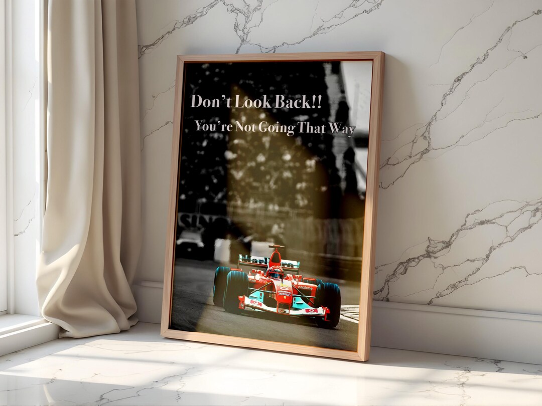Michael Schumacher Motivational Poster, F1 Racing Legend Wall Art ...