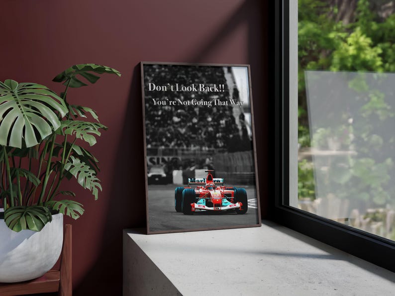 Michael Schumacher Motivational Poster, F1 Racing Legend Wall Art ...