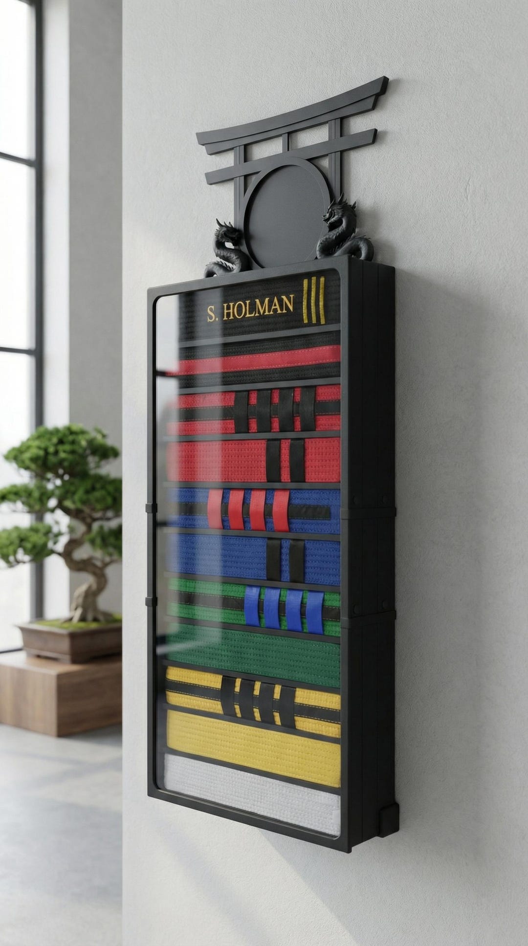 Black 11 Belt Martial Art Belt Display Case - Taekwondo - 3D Printed - Etsy