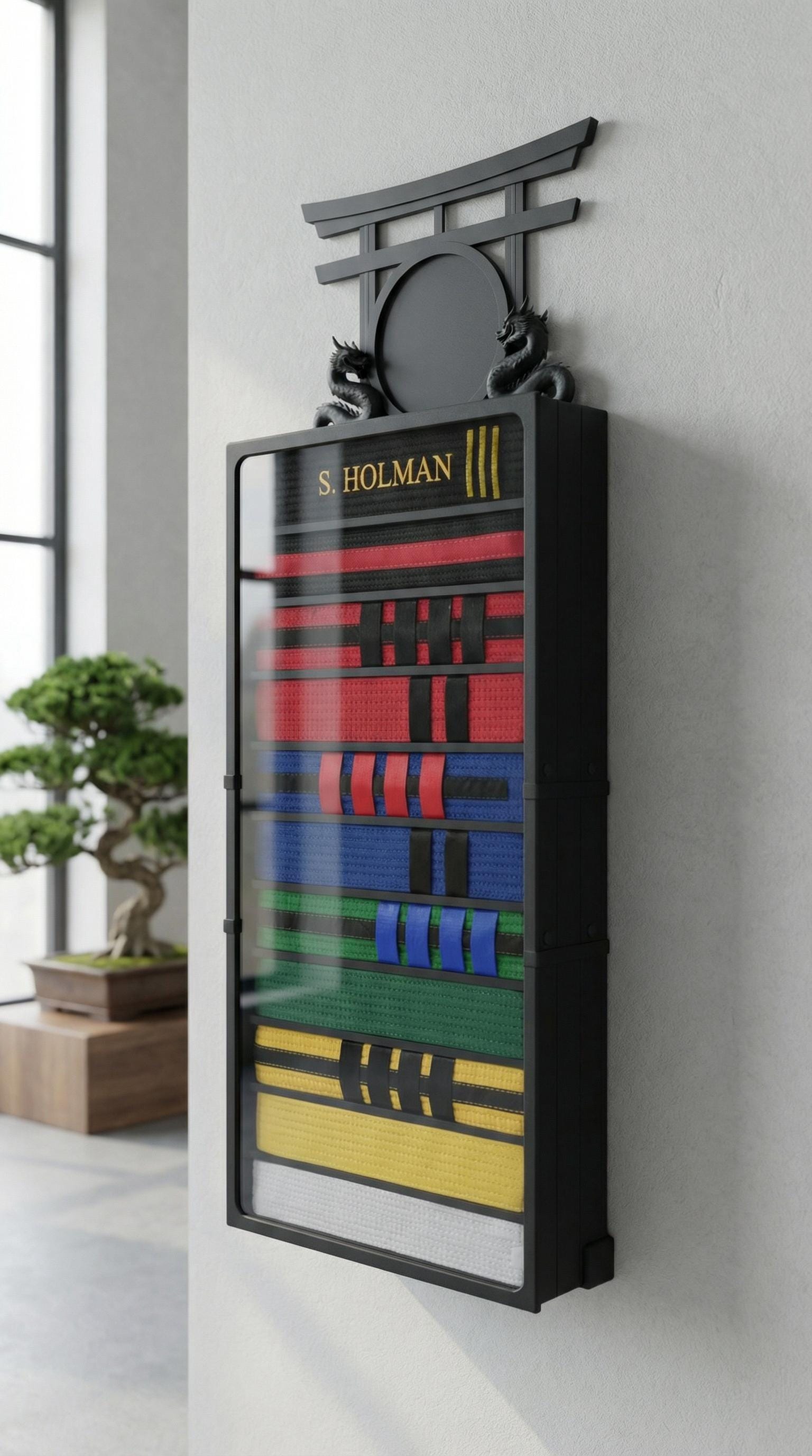 Black 11 Belt Martial Art Belt Display Case - Taekwondo - 3D Printed - Etsy