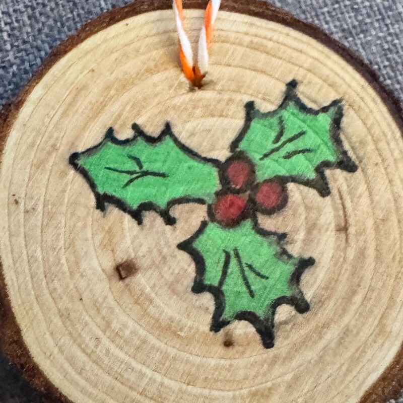 Holly Tree Wood Slice - Etsy