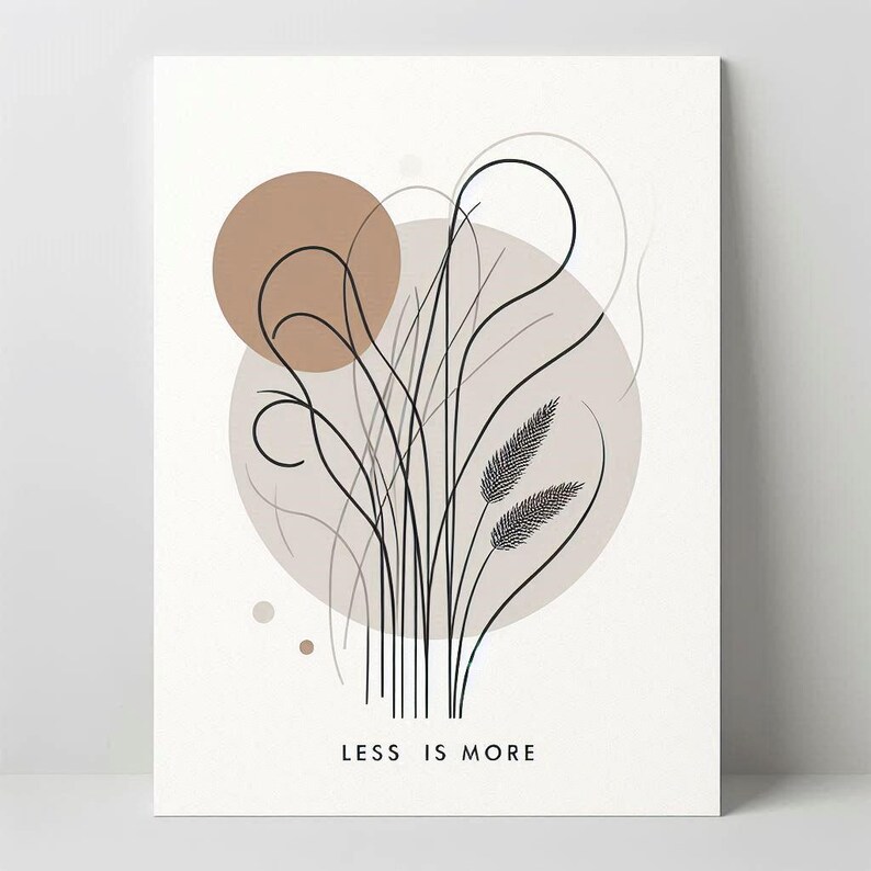 Less is More Wall Art Printable | Minimalist Quote Wall Decor | Modern ...
