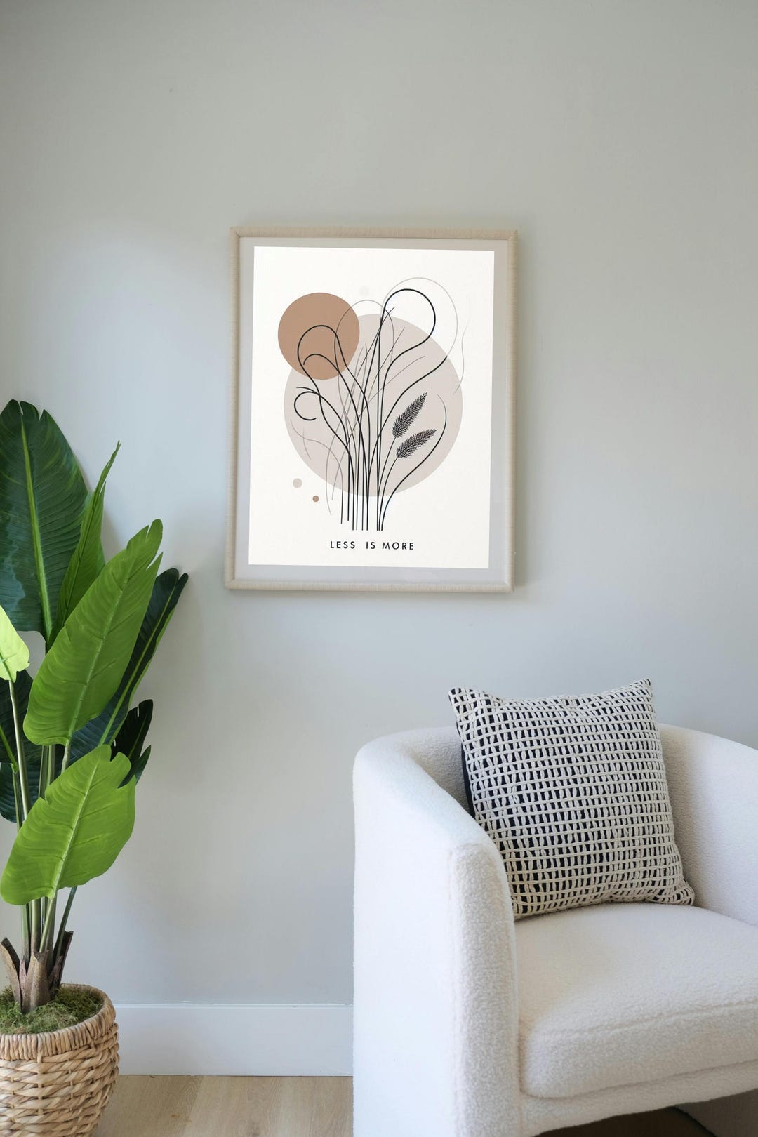 Less is More Wall Art Printable | Minimalist Quote Wall Decor | Modern ...