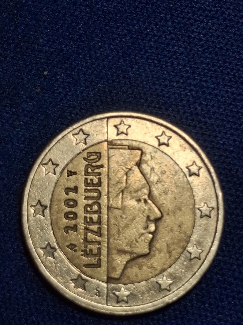 Rare 2 Euro Coin From 2002 Luxembourg. Minting Error - Etsy