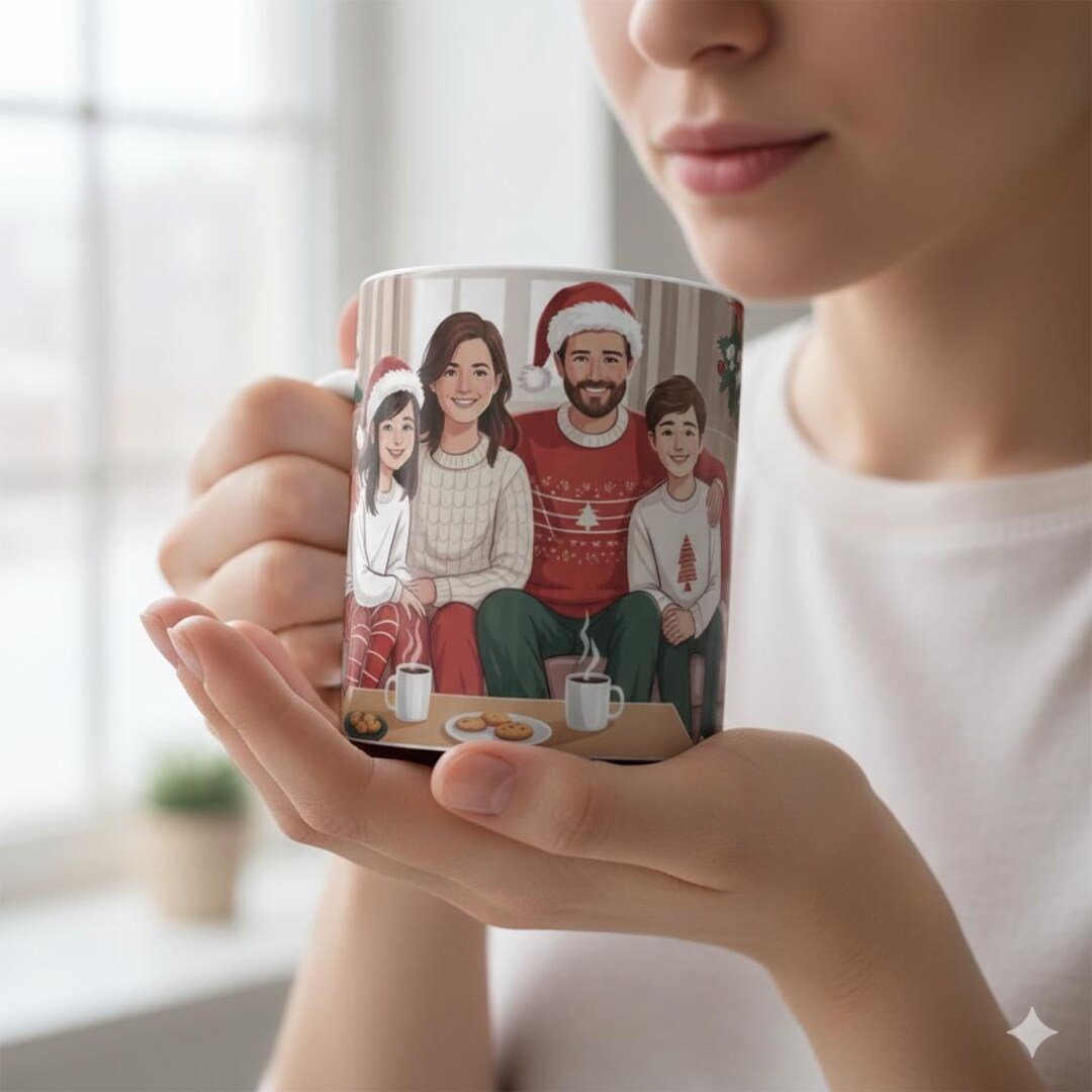 Cozy Family Christmas Scene Mug | Color Morphing 11oz - Etsy