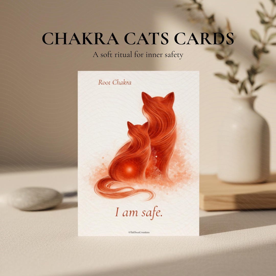 Chakra Cats Affirmation Cards – Gentle Inner Safety Ritual (digital ...