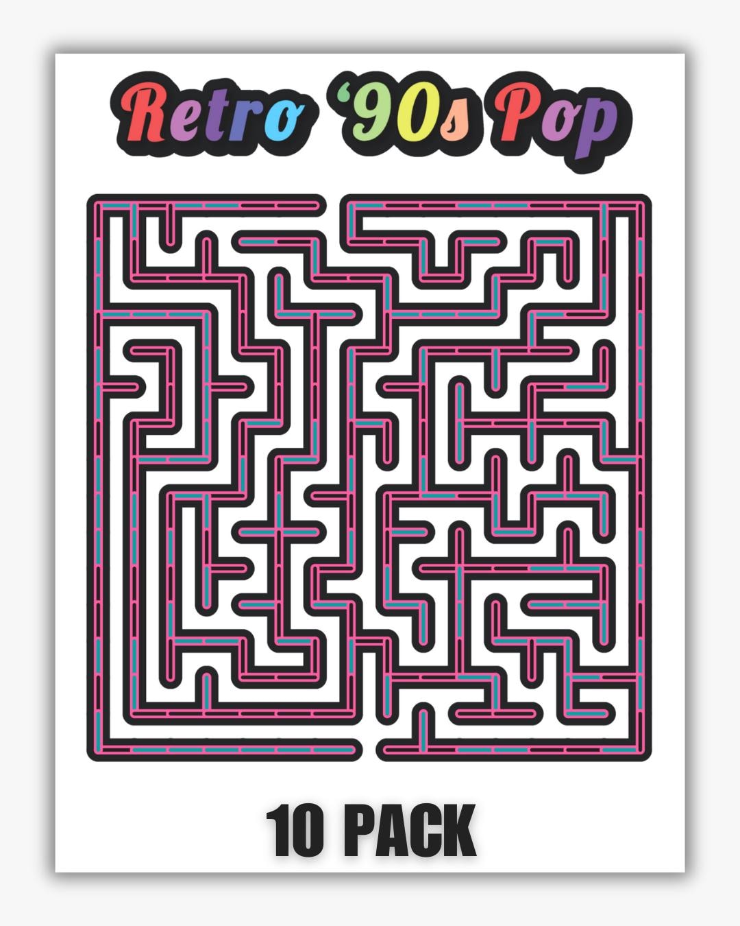 10 Retro 90s Pop Mazes | Kids Activity Pages | Printable Maze Pack ...