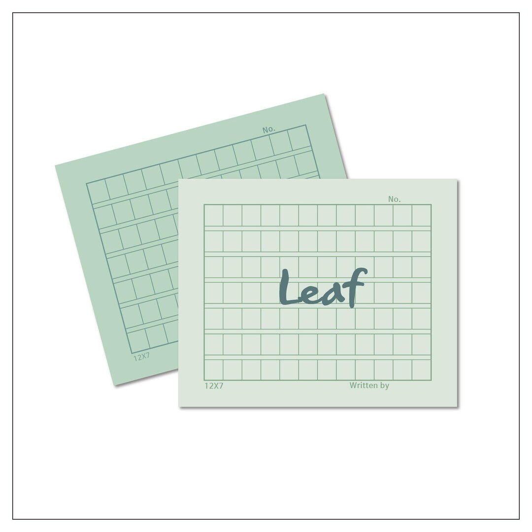 A4 Mini Korean Grid Writing Paper PDF – Leaf - Etsy